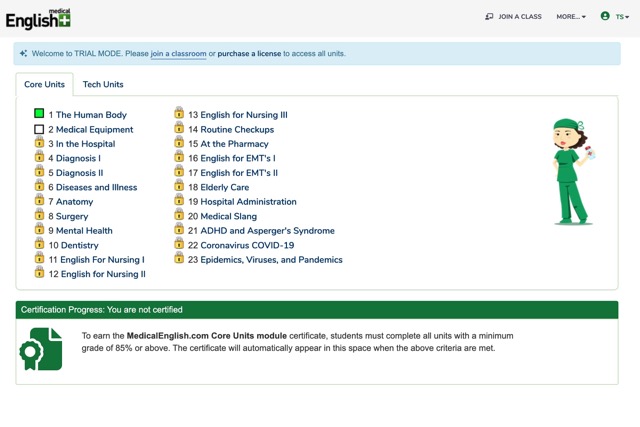 Medical English Online Course